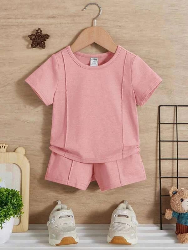 Plush-Nifty Basic Short & Shirt Set - Light Pink – Nifty.pk