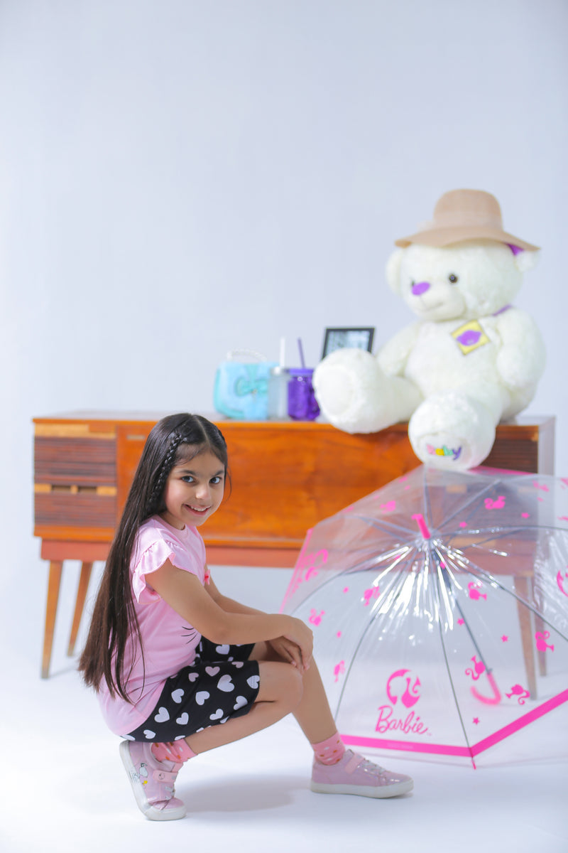 Plush-Nifty Basics - Cat Love in Light Pink Black Contrast with Shorts ...