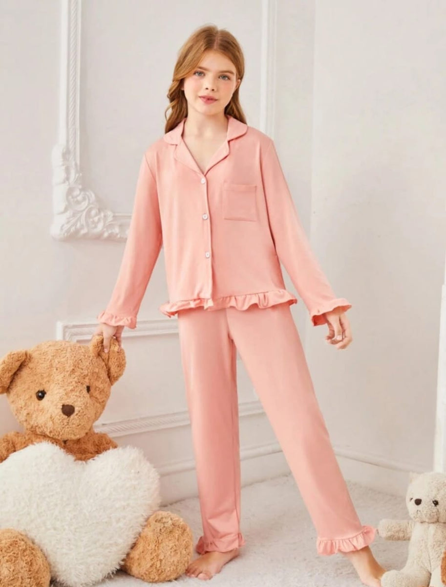 Plush Night Suit - PJ Set Pink Flowers – Nifty.pk